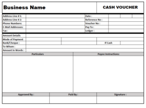 Cash Voucher Template | 18+ Free Xlsx, Docs, and PDF Formats, Samples ...