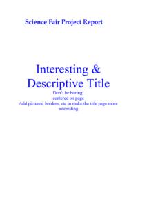 Science Fair Project Templates | 10+ Free Printable Xlsx, Docs and PDF ...