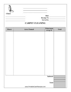 Carpet Cleaning Invoice Example | Free Excel Templates