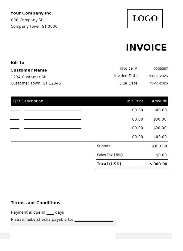 Free Product Invoice Template | 09+ Free Printable Docs and PDF Formats ...